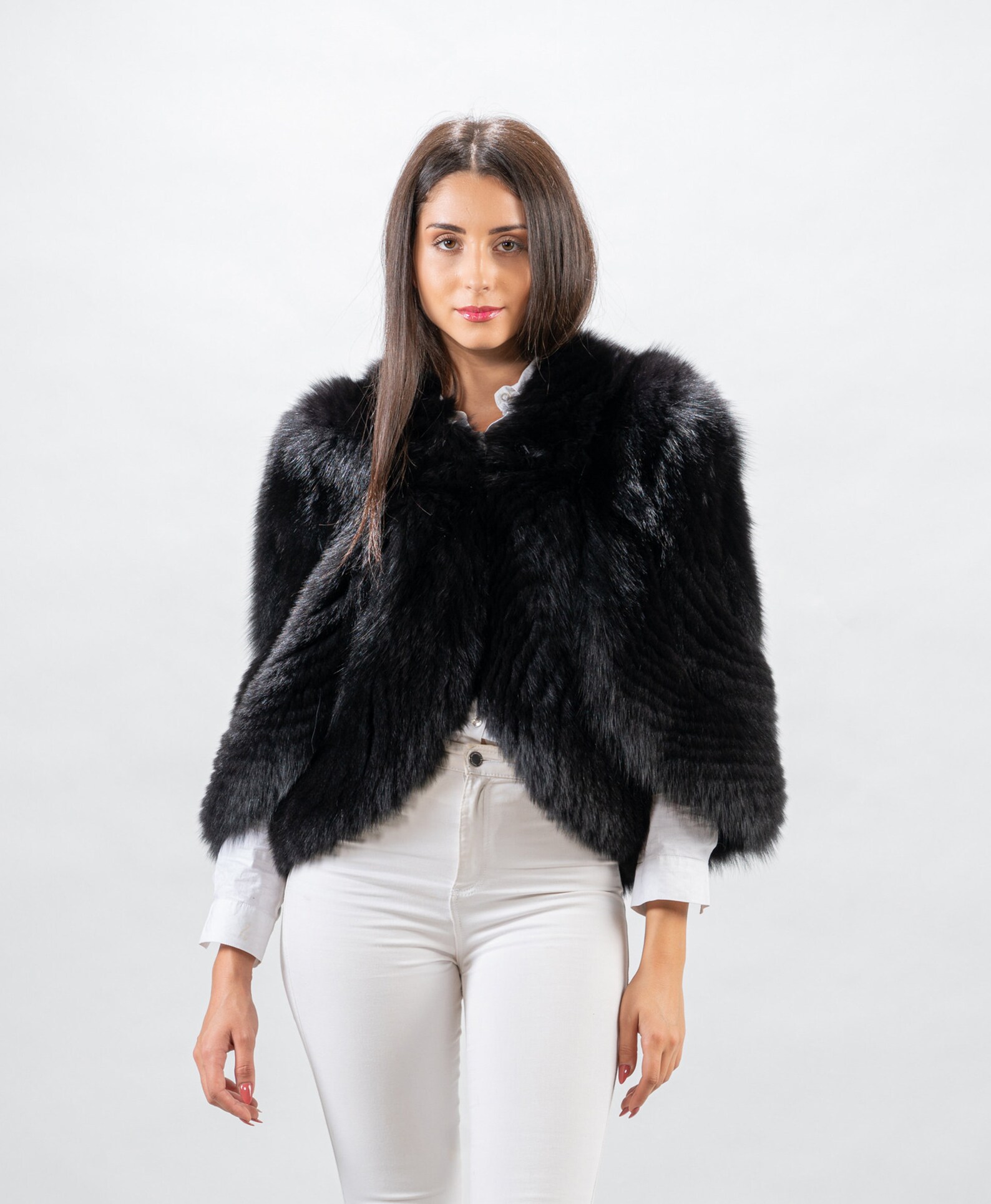 Black Fox Fur Stole: Handmade Luxury Wedding Wrap - Etsy