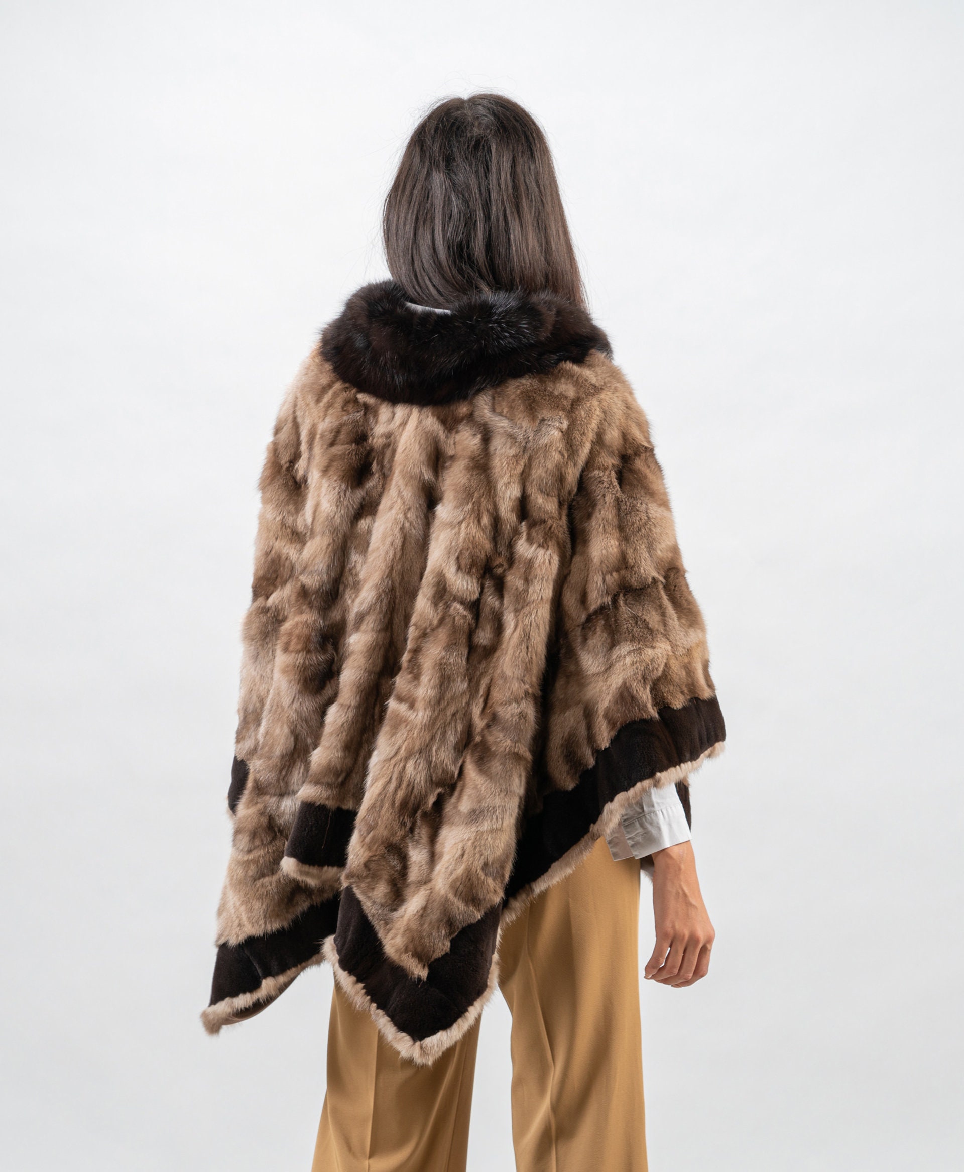 Sable Fur Cape/handmade/luxury Sable Stole/women Fashion/fine Quality ...