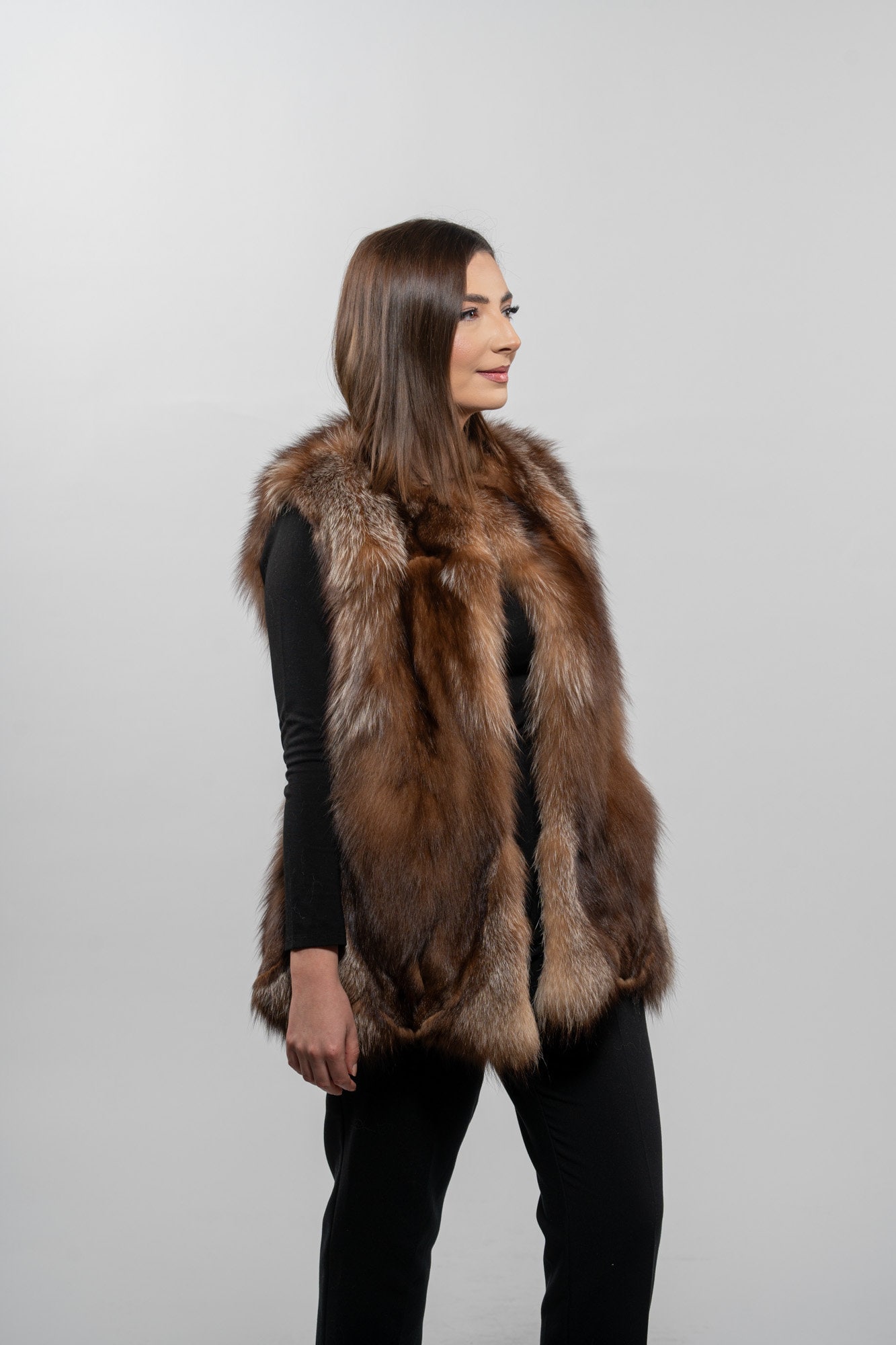 Crystal Fox Fur Vest/handmade/women/fur Fashion/fox Fur Vest/by Askio ...