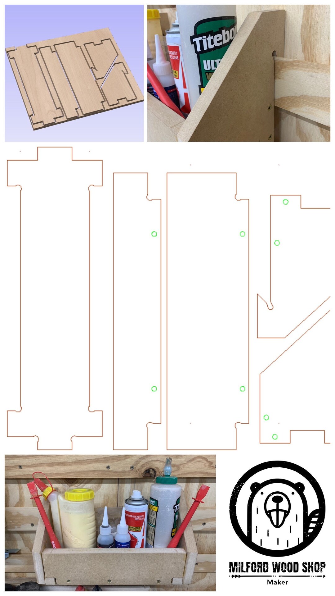 Medium Shelf - French Cleat Storage - Design Files for CNC (.ai, .dxf ...