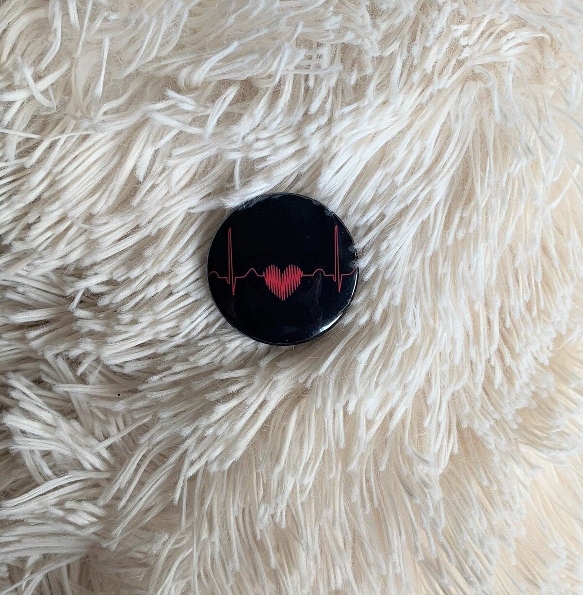 Heart ECG/EKG Cute Badge Reel Clip Holder. Permanent affix . | Etsy