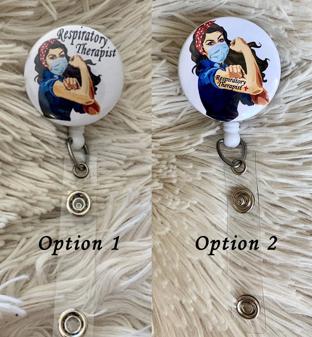 Respiratory Therapist Rosie the Riveter. Cute Retractable Badge Reel ...