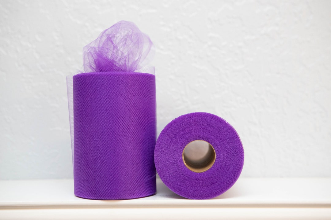 Purple Tulle Roll, 6"x100 Yard, Purple Tutu Fabric, 300 Feet Tulle ...