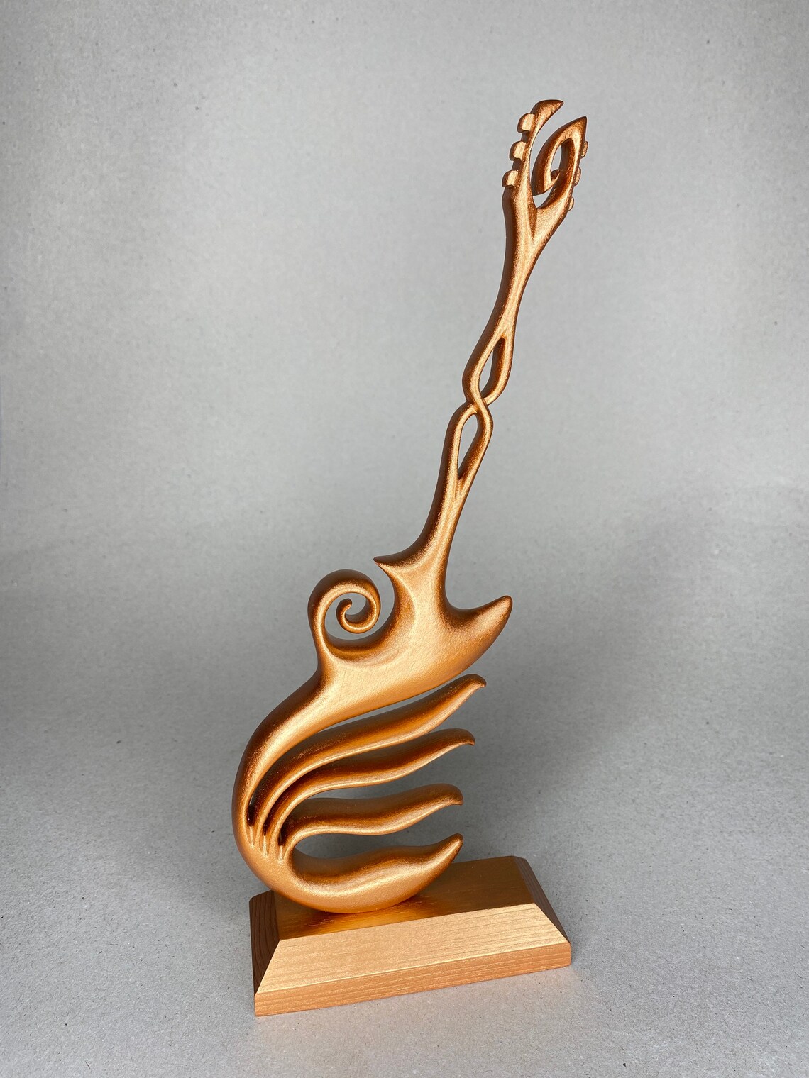 Wooden Guitar 12 Inch Guitar Figurine Carved Basswood - Etsy