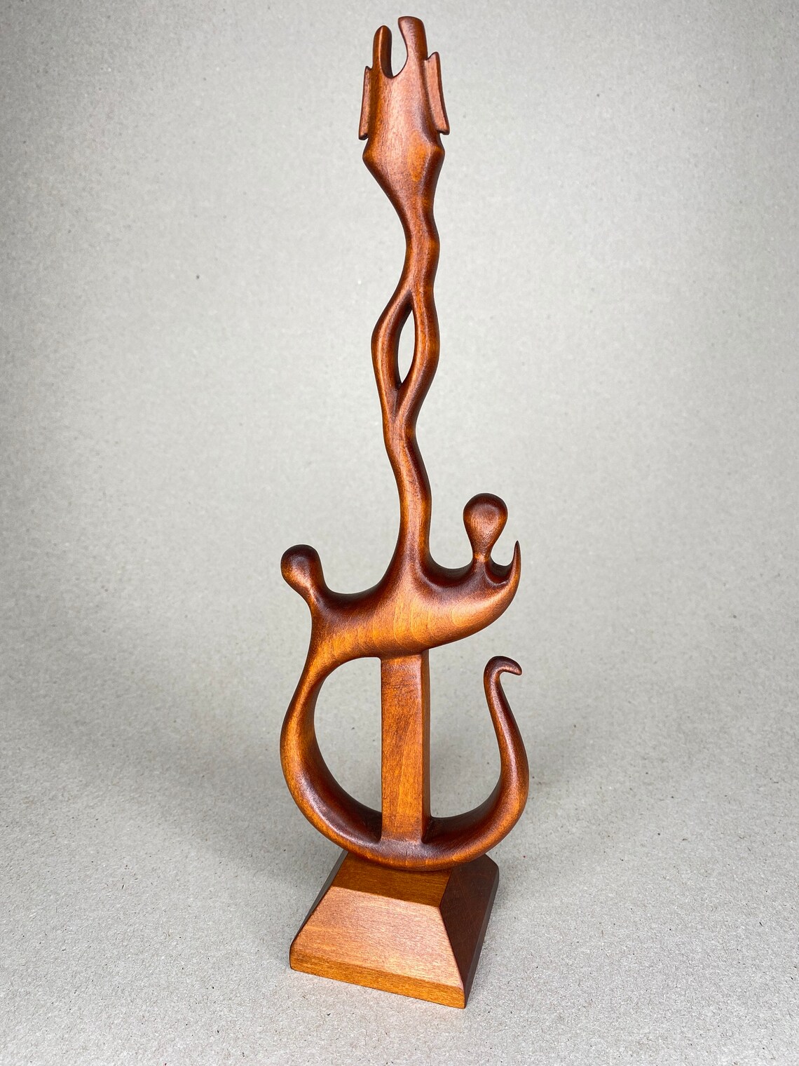 Guitar Sculpture Wooden Guitar Figurines on Stand Wooden Art | Etsy