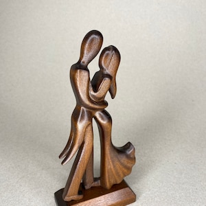Linden Wood Dancing Couple Sculpture, Dance Teacher Gift - Etsy