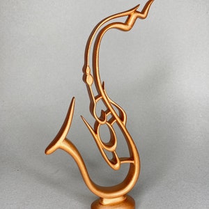 Hand Carved Linden Wood Saxophone Sculpture, 11 Inch - Etsy