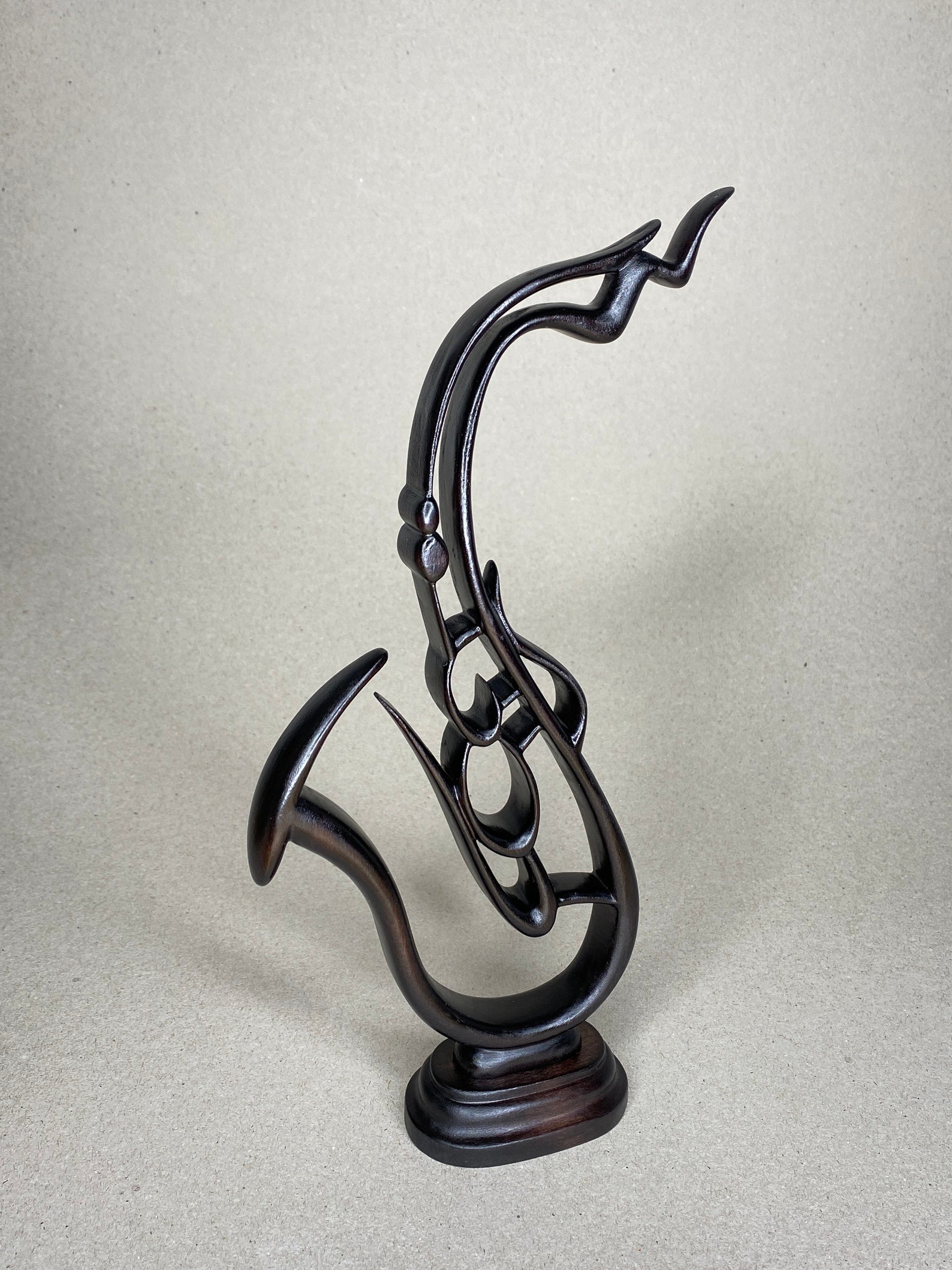 Hand Carved Wooden Saxophone 11 Inches, Gift Idea for Saxophonist ...