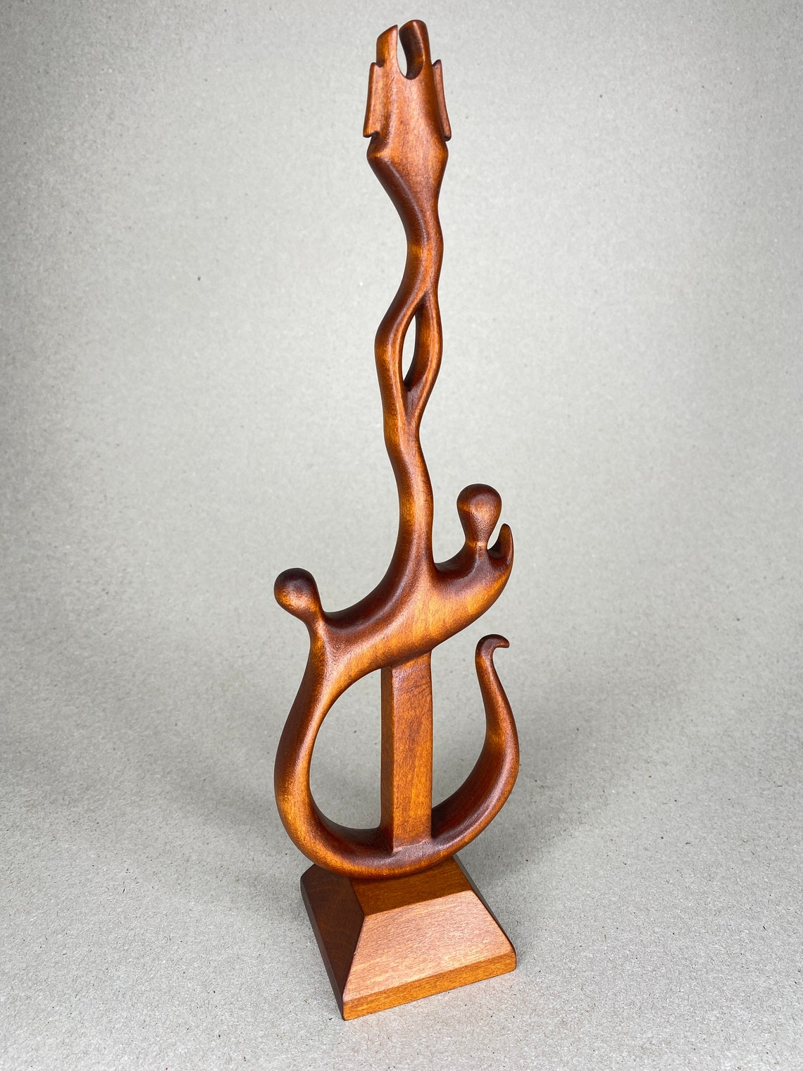 Guitar Sculpture Wooden Guitar Figurines on Stand Wooden Art - Etsy