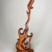 Guitar Sculpture Wooden Guitar Figurines on Stand Wooden Art | Etsy