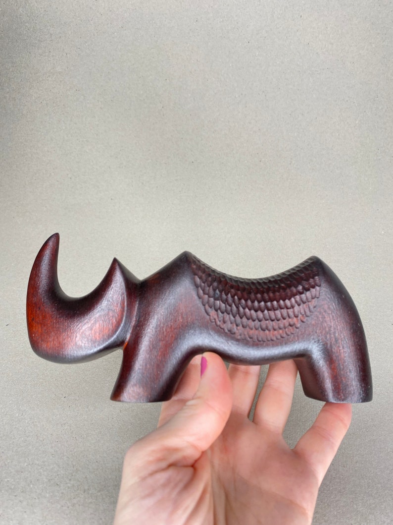 Rhinoceros Wooden Rhino Carved Linden Rhino - Etsy
