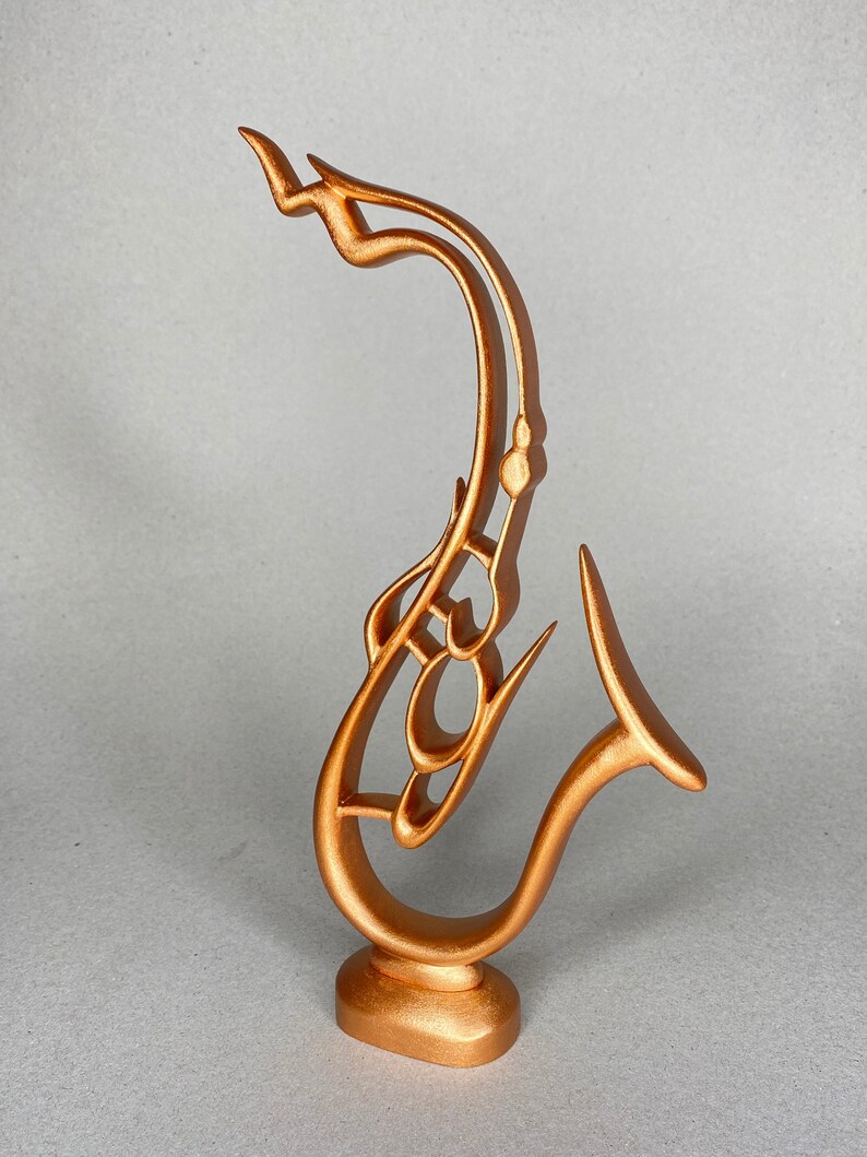 Hand Carved Linden Wood Saxophone Sculpture, 11 Inch - Etsy