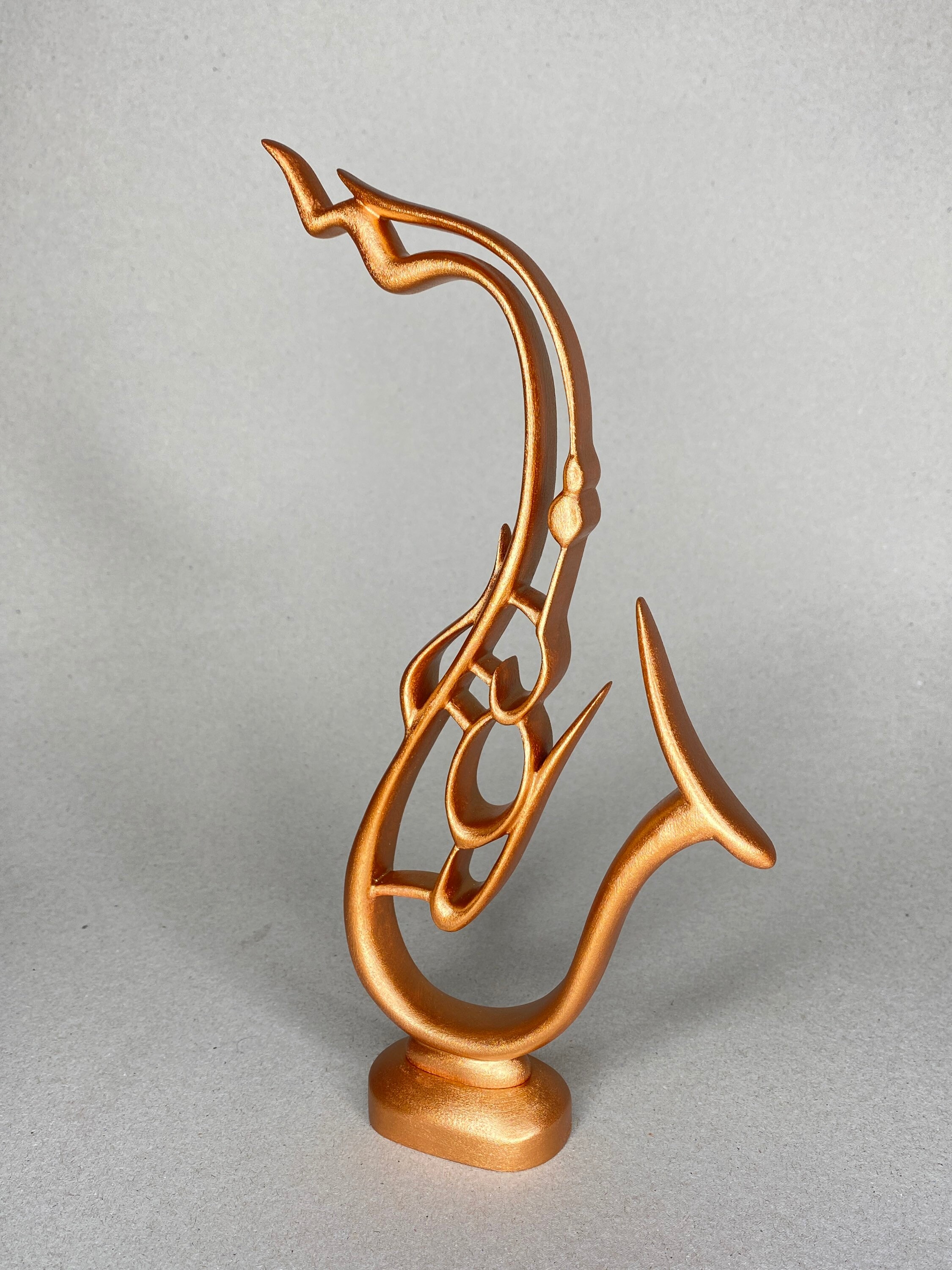 Hand Carved Linden Wood Saxophone Sculpture, 11 Inch - Etsy