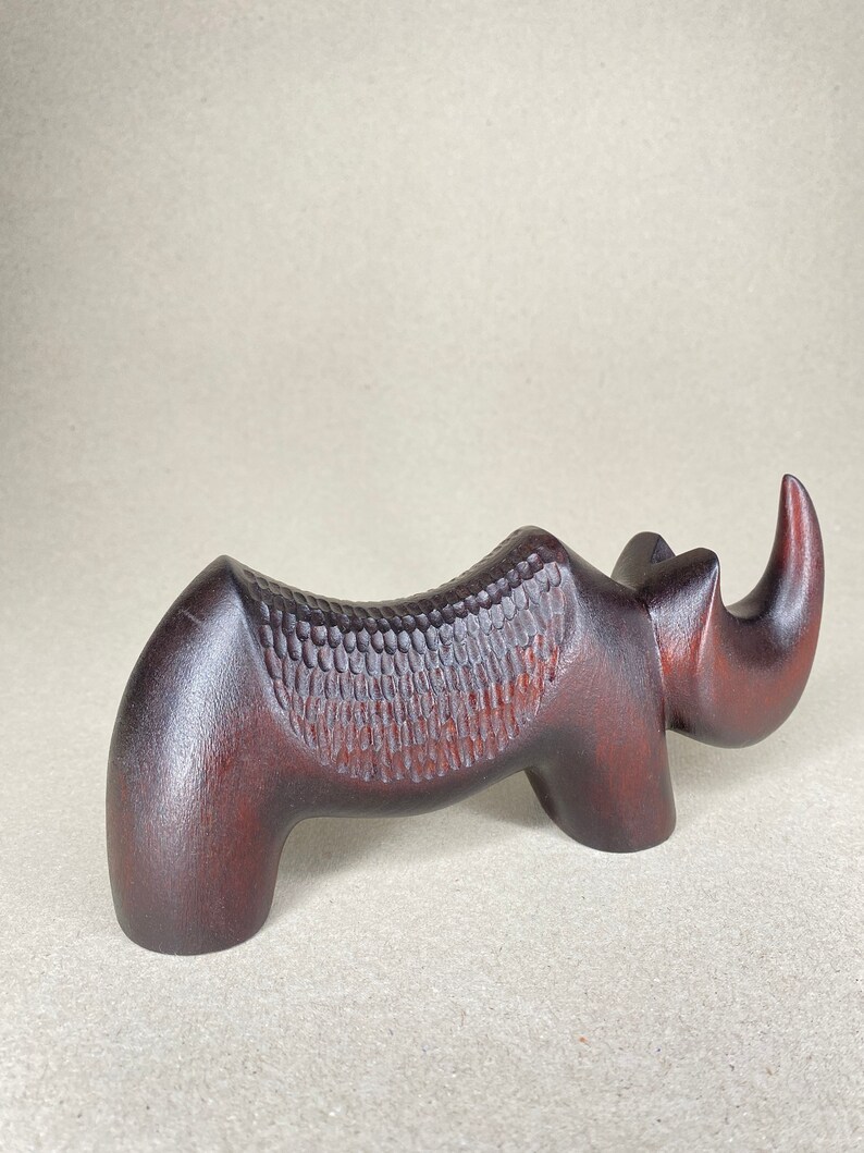 Rhinoceros Wooden Rhino Carved Linden Rhino - Etsy