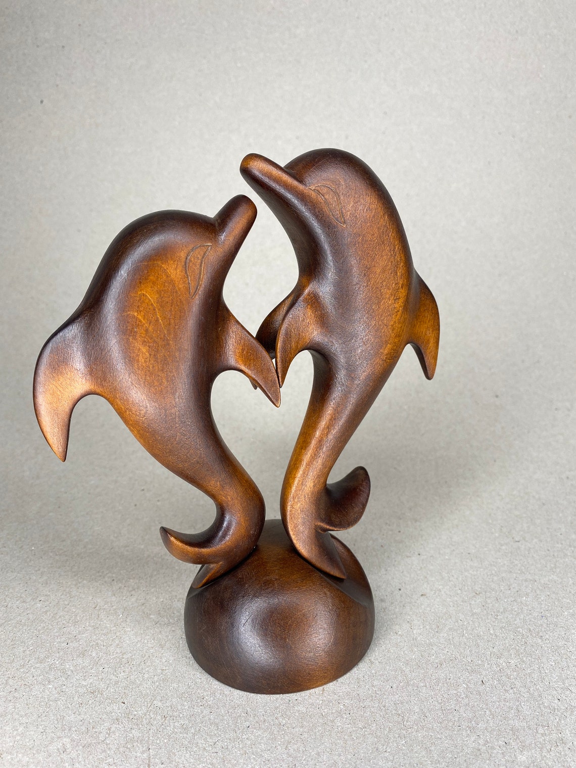 Wooden Dolphins Wood Carving Dolphin Sculpture Dolphin - Etsy