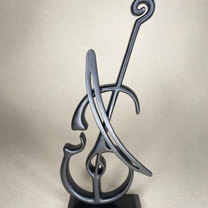 Linden Violin, Wooden Sculpture Gift Idea for Music Lover, Musical ...