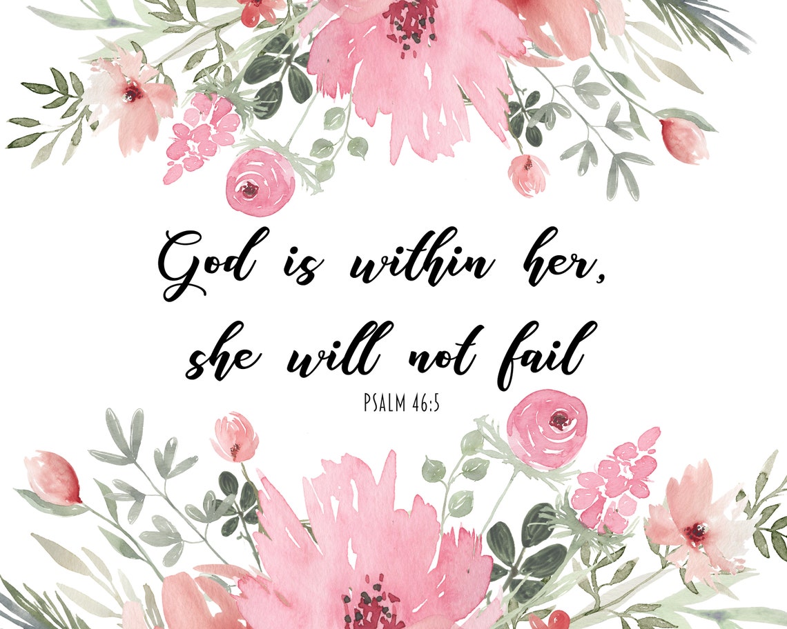 God is Within Her, She Will Not Fail. Psalm 46:5 - Etsy