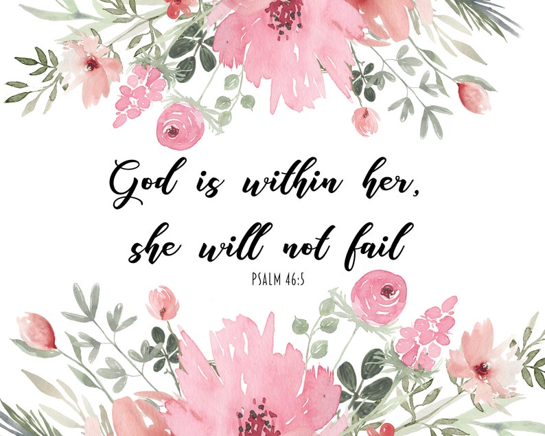 God is Within Her, She Will Not Fail. Psalm 46:5 - Etsy