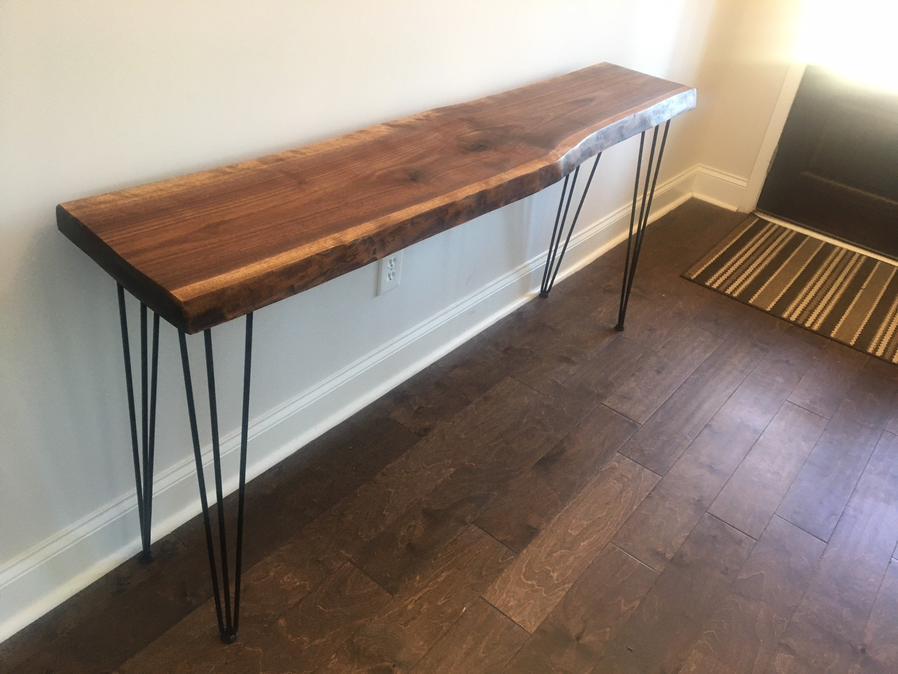 Custom Black Walnut Live Edge Entryway Tables *foyer* *lobby* *shelf ...