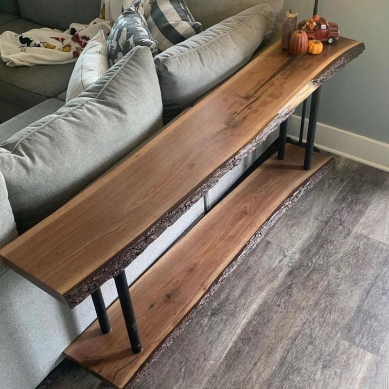 Live Edge Sofa Table - Etsy