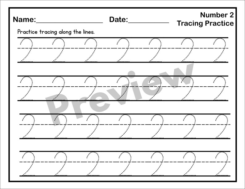 Number Trace 1–20 Worksheets | Preschool & Kindergarten Counting ...