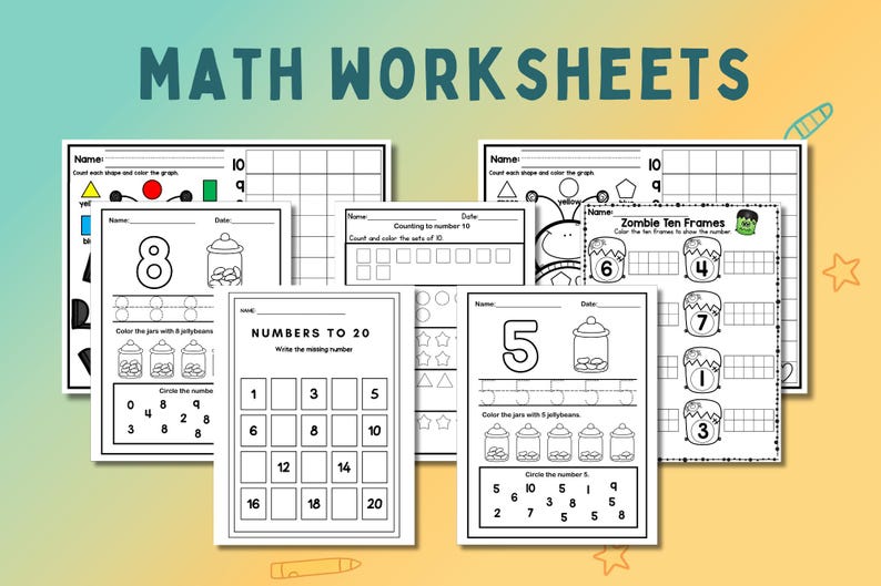 Preschool + Kindergarten Worksheets Bundle | 600+ Pages Printable ...