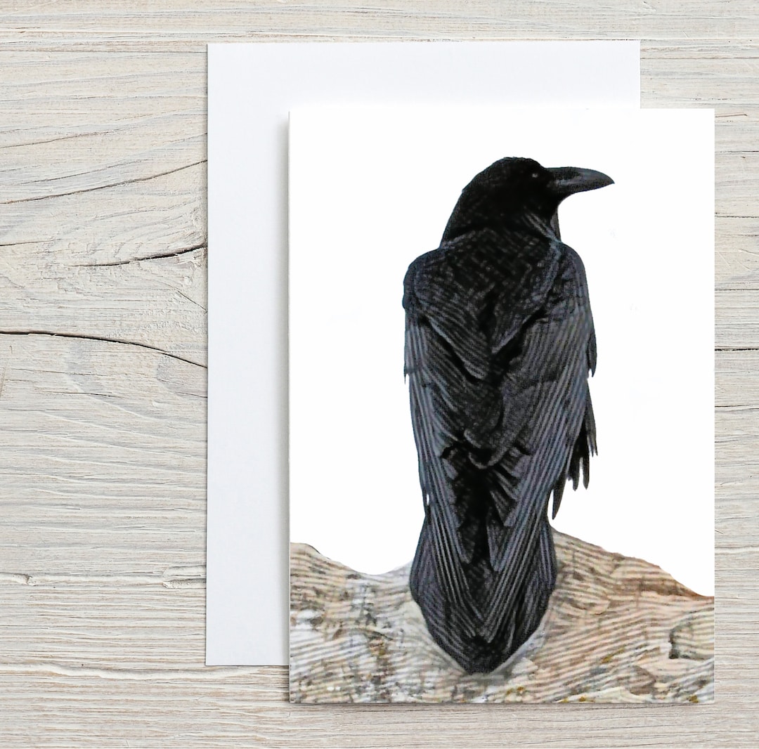Set of 2 Raven Note Cards/ Greeting Cards 5 X 7 Blank Inside With ...