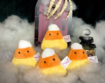 Beaded Candy Corn Keychain or Pendant, Hand Embroidered Fall Gift ...