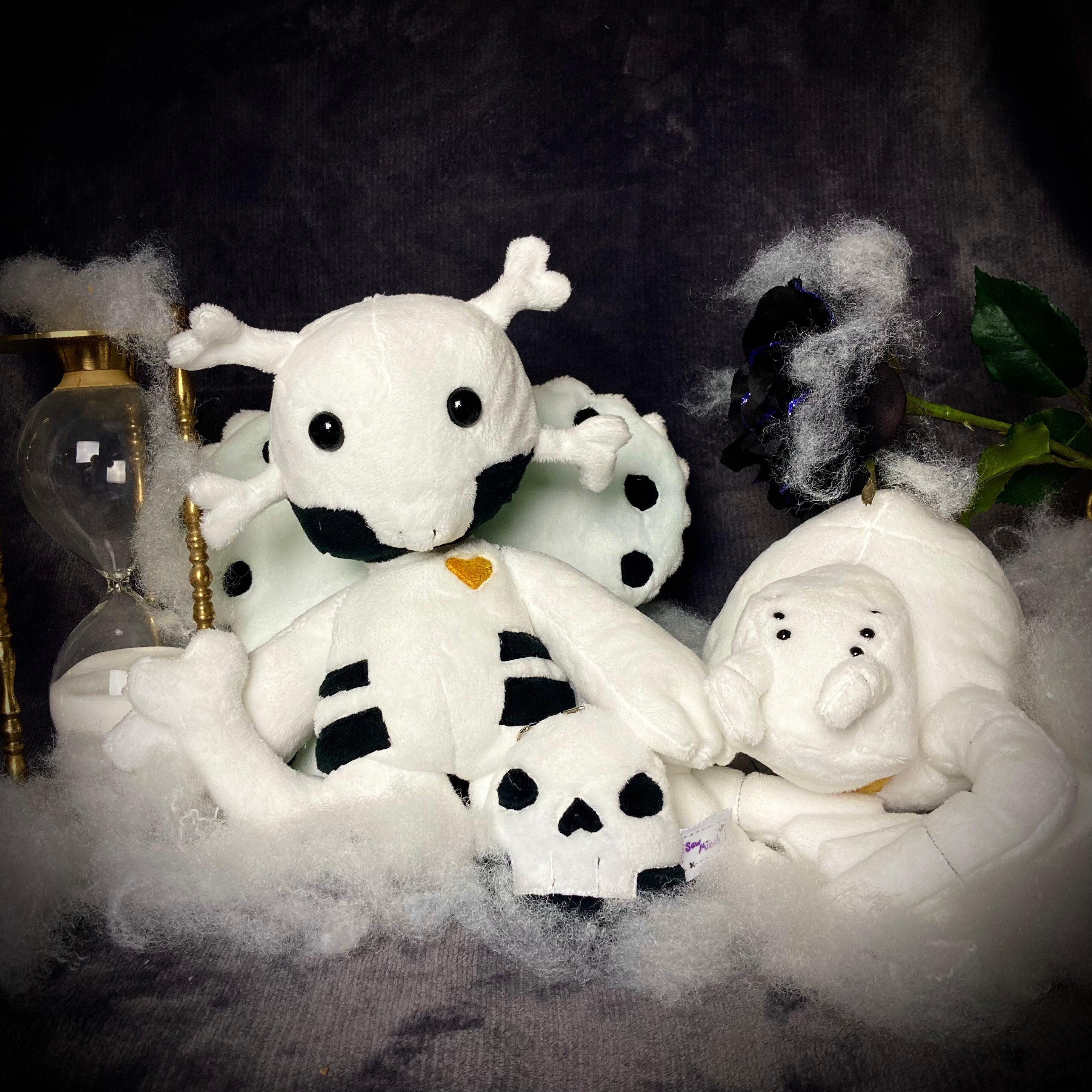 Skeleton Skull Keychain Plush - Etsy