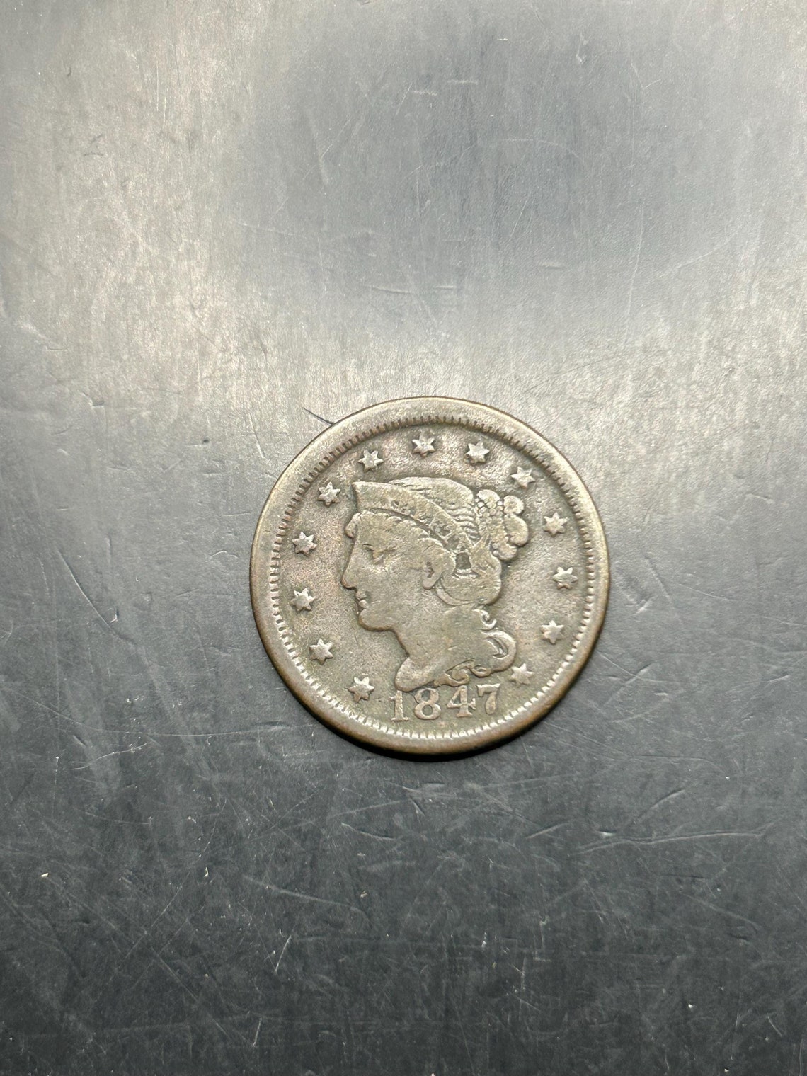 1847 Large Cent Coin - Etsy