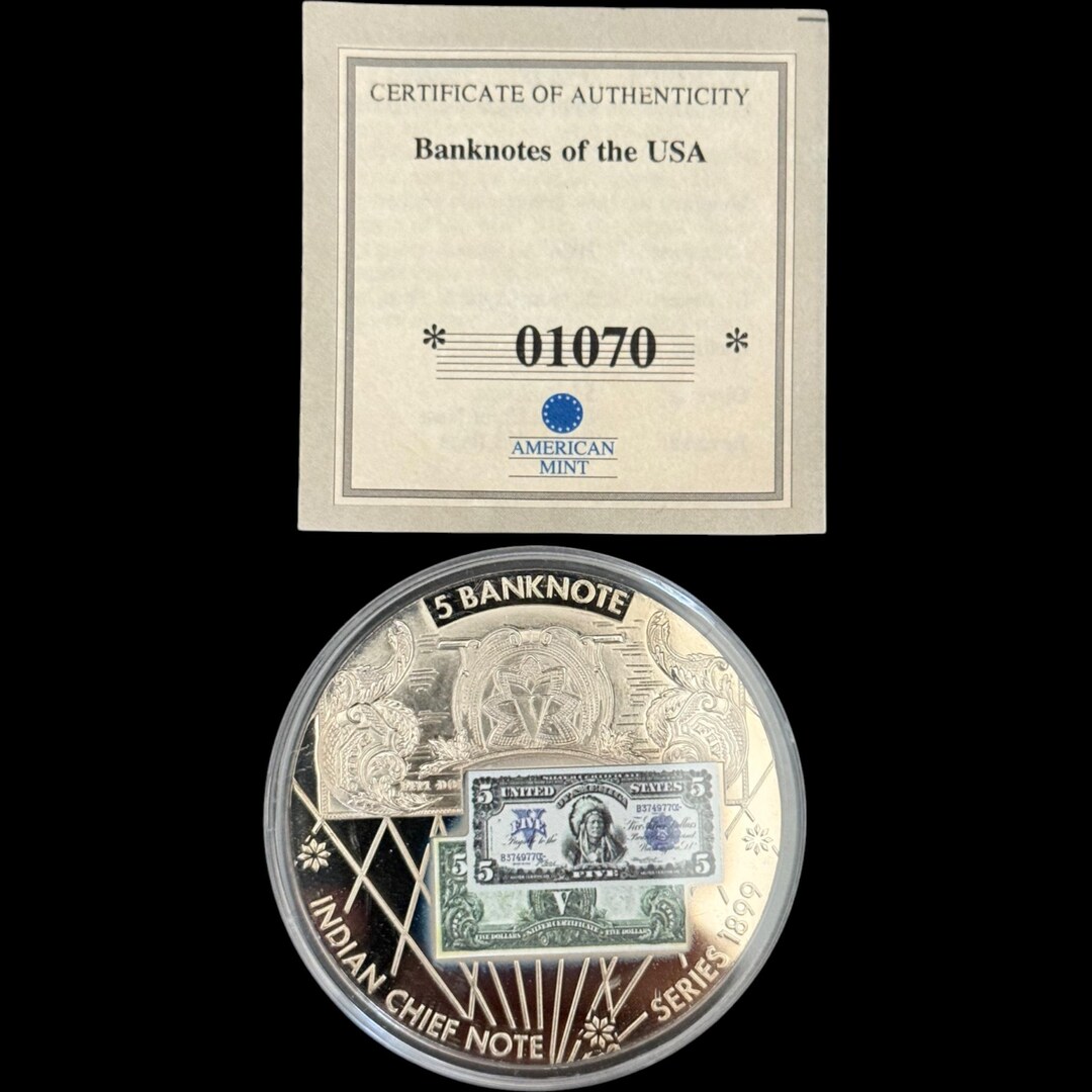 American Mint Banknotes of the USA 5 Dollar Indian Chief Note - Etsy