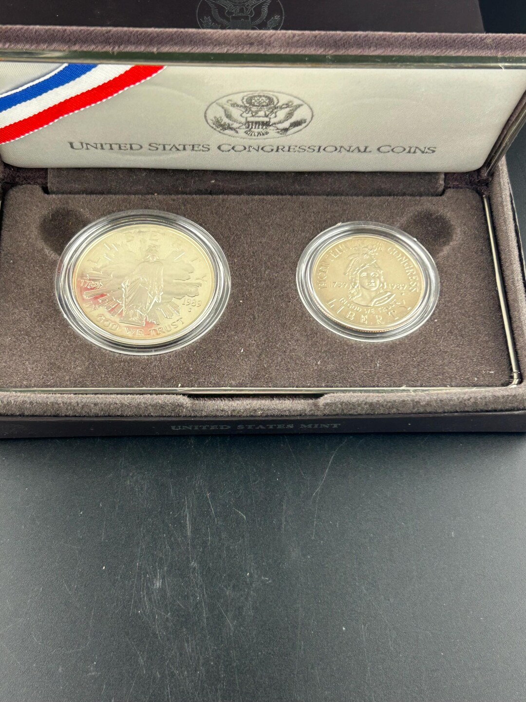 1989 Congressional Two Proof Coin Set With Box and COA - Etsy