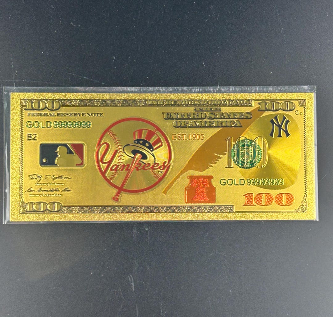 Beautiful NY Yankees Gold Colored Bill - Etsy