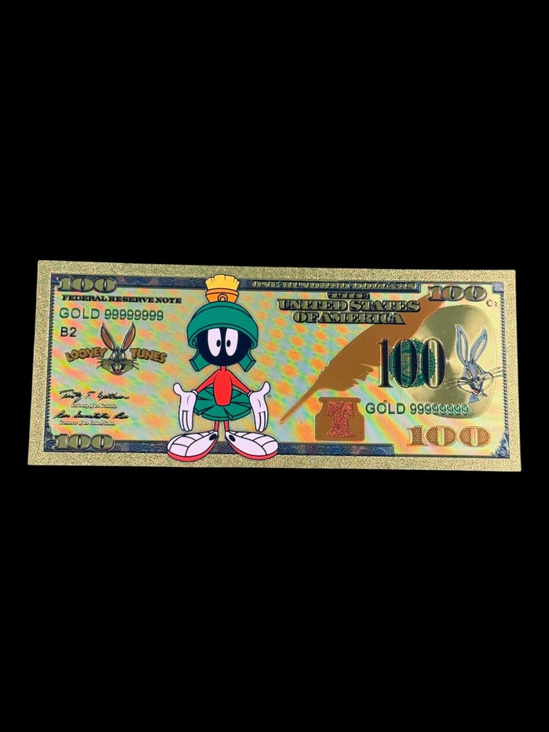 Collectible Marvin the Martian Gold Foil Bill - Etsy