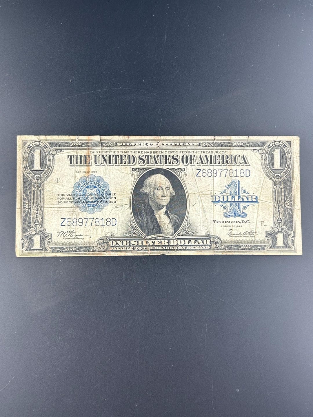 Beautiful 1923 Silver Certificate Horse Blanket Note 1 Dollar Bill ...