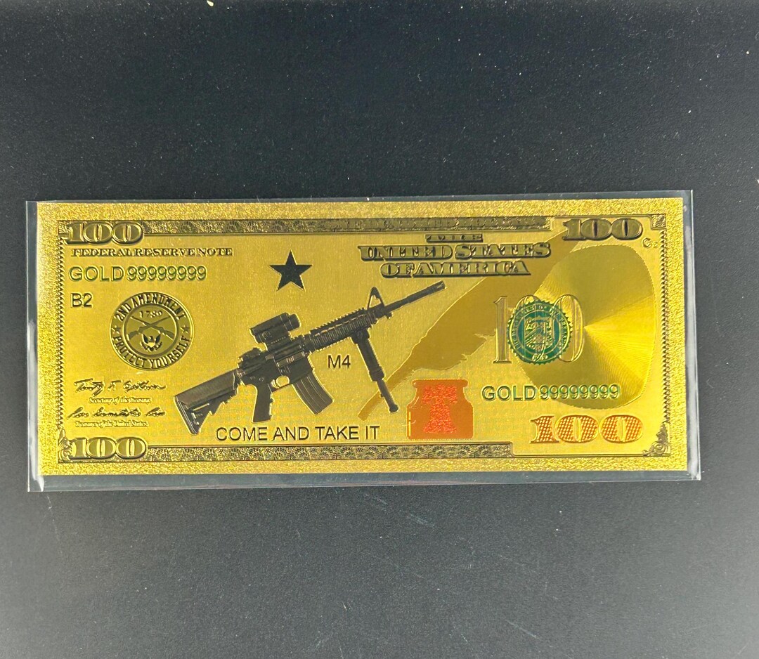 2nd Amendment M4 Gold Colored Bill - Etsy