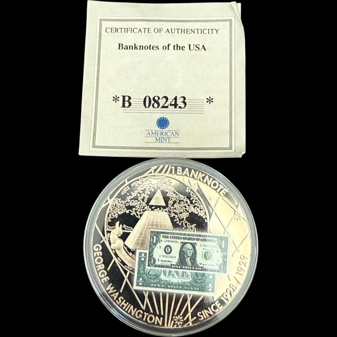 American Mint Banknotes of the USA Washington 1 Dollar Banknote Coin - Etsy
