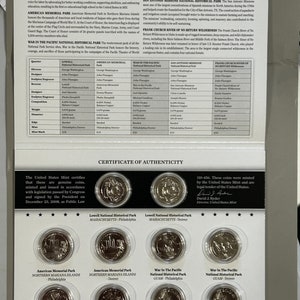 2019 American the Beautiful Quarters, Uncirculated Coin Set (P&D) - Etsy