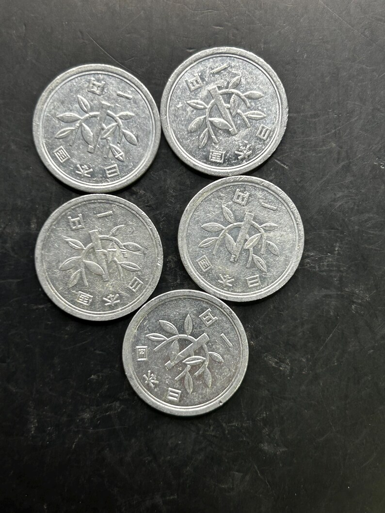 Lot of (5) 1 Yen Japan Coins - Etsy