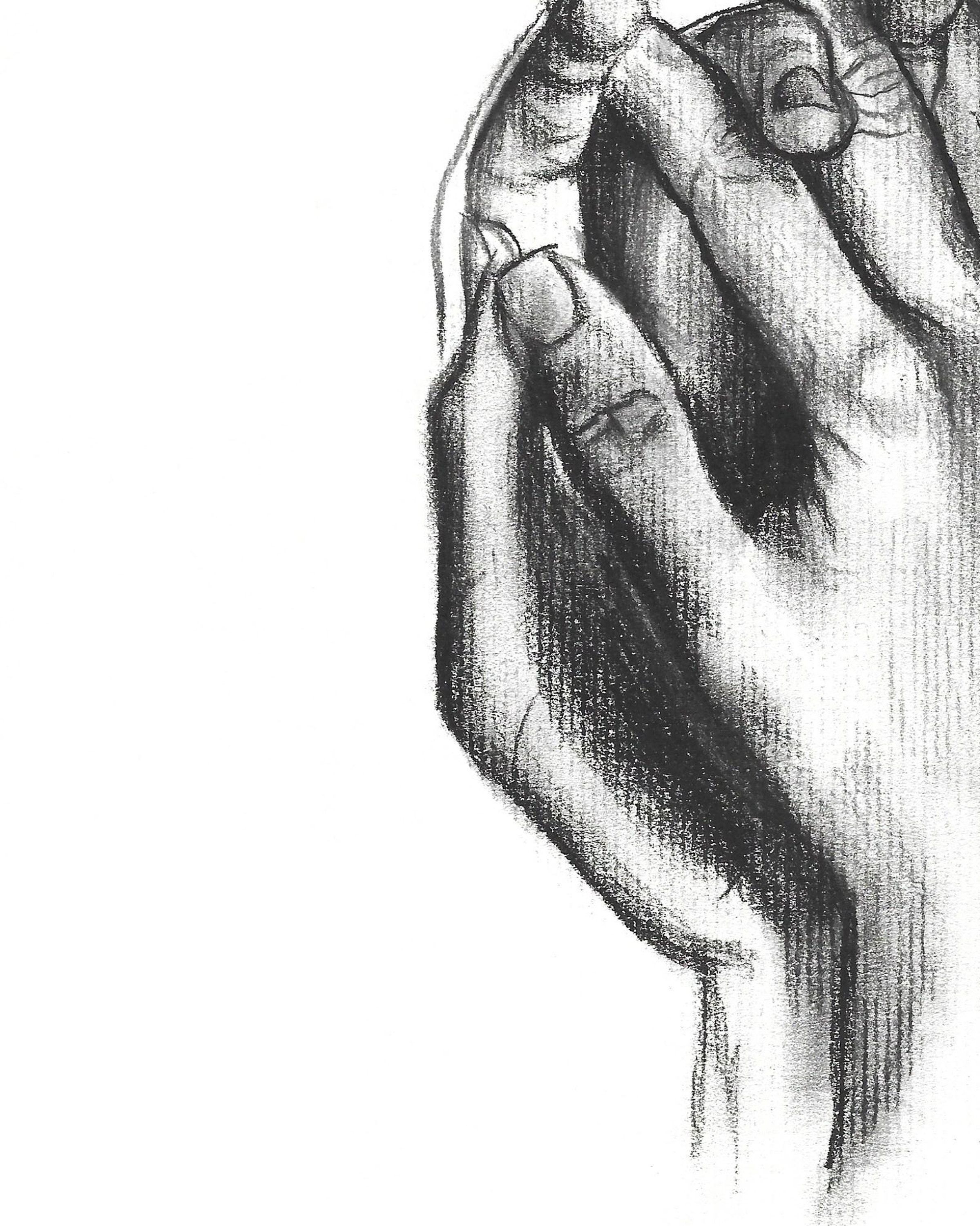 Charcoal Hand Drawing Printable Christian Wall Art Religious Christian ...