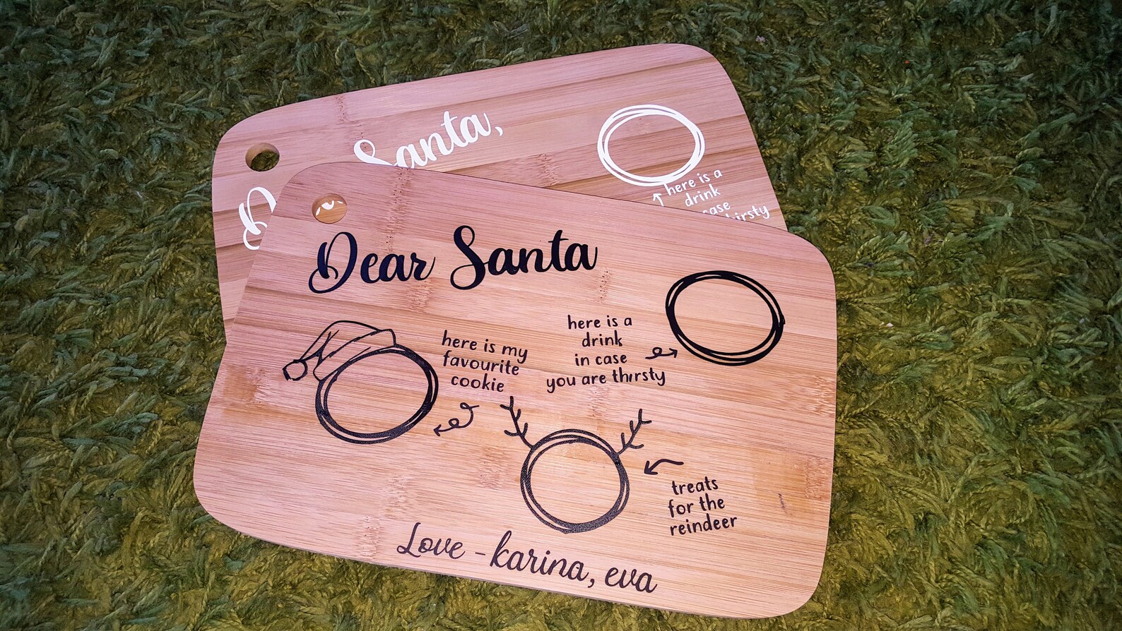 Santa Cookie Board Personalised - Etsy Ireland