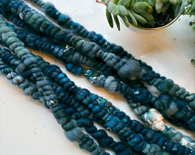 Hand Spun Art Yarn / Coiled Yarn / Weaving Yarn / Two Ply / Hand Made ...
