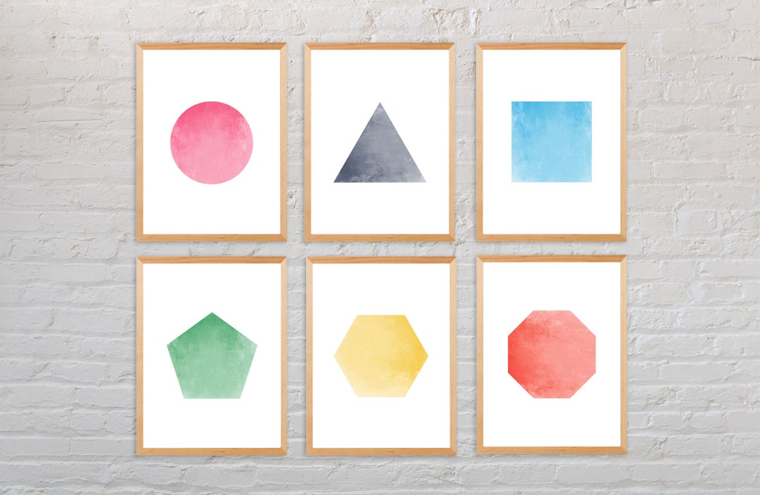 Learn Your Shapes Minimalist Poster Set - Etsy