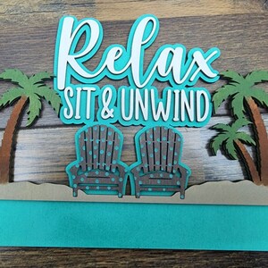 Summertime Relax Insert Welcome Sign | Interchangeable Welcome Sign ...