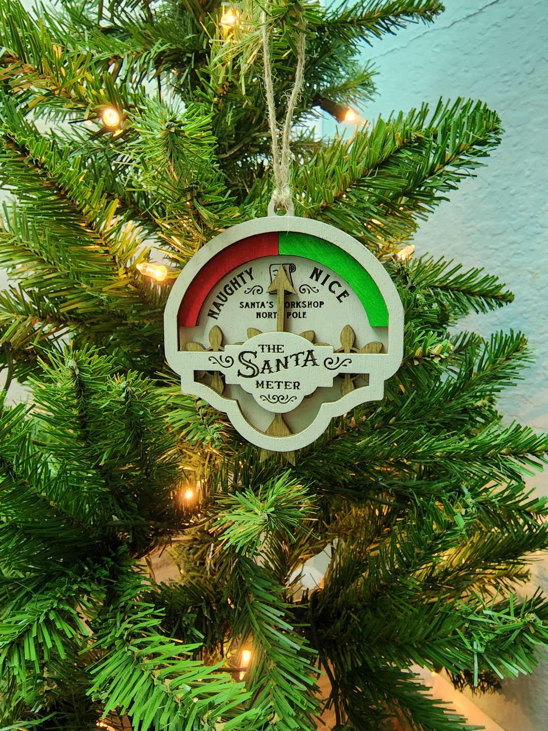 Naughty or Nice Meter Christmas Ornament | Christmas Ornament | Santa ...