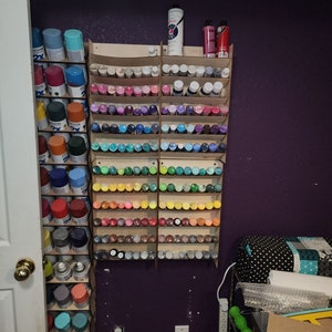Acrylic Paint Wall Organizer | Craft Room Organization | Acrylic Paint ...