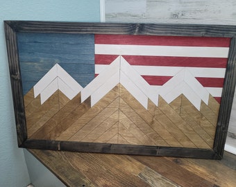 American Flag Barn Quilt - Etsy