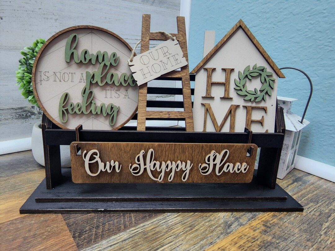 Home Shelf Sitter Insert | Home Wagon Insert | Home Tiered Tray Set ...