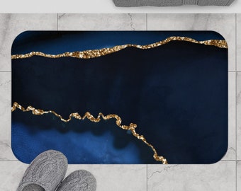 Squeaky Clean Bath Mat, Funny Turquoise Blue Non Slip Memory Foam Mat ...