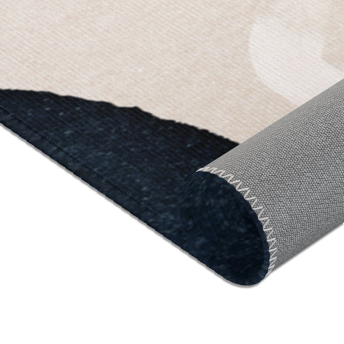 Boho Chic Area Rugs Blush Pink Navy Ivory Gold Mid | Etsy